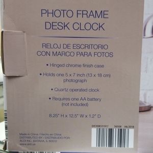 Sempre | Accents | Sempre Photo Frame Desk Clock | Poshmark